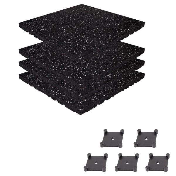 当社の製品は、優れた防音性と衝撃吸収性能を誇っております。強い音や振動の影響を最小限に抑えることができます。また、万が一の衝撃や落下による床へのキズ・破損を防ぐことができます。EPDMゴム素材で１枚の重量は約４kg ご自宅でジムと同様の本格...