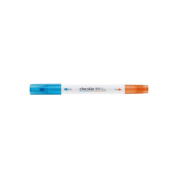 コクヨ 暗記用ペン チェックル ブライトカラー 中字角芯・青／細字・オレンジ ＰＭ−Ｍ２２１Ｎ−１Ｐ品番：PM-M221N-1PJANコード:4901480334288お得な１０パックセット※メーカーの都合によりパッケージ及び内容量などが予...
