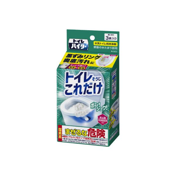 花王　トイレそうじこれだけ　１箱（３袋入）　スリムサイズ　２２０枚入　４４１６４５JANコード: 4901301441645品番: 441645※メーカーの都合によりパッケージ及び内容量などが予告なく変更される場合があります。