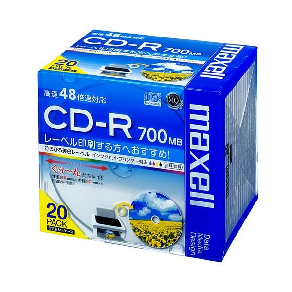 マクセル ＣＤ?Ｒ ＣＤＲ７００Ｓ．ＷＰ．Ｓ１Ｐ２０Ｓ品番：CDR700S.WP.S1P20SJANコード:4902580507695※メーカーの都合によりパッケージ及び内容量などが予告なく変更される場合があります。