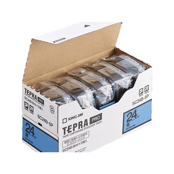 キングジム ラベルライター用テープカートリッジ ＳＣ２４Ｂ−５Ｐ品番：SC24B-5PJANコード:4971660766987※メーカーの都合によりパッケージ及び内容量などが予告なく変更される場合があります。