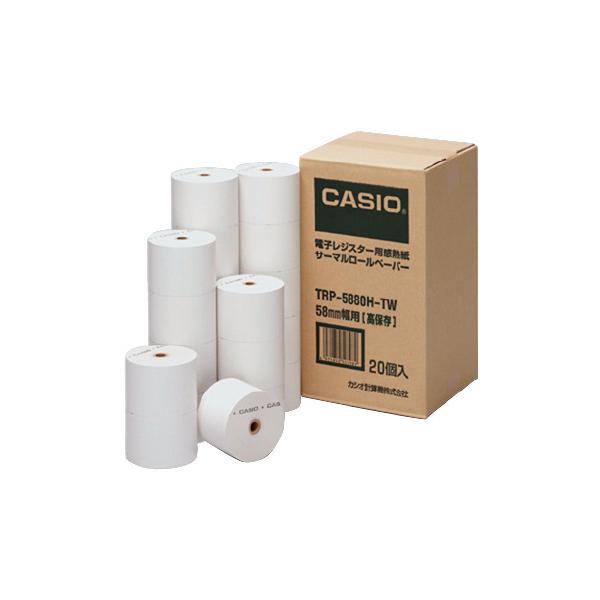 カシオ計算機 レジスター用サーマルロールペーパー ＴＲＰ−５８８０Ｈ−ＴＷ ２０巻入り品番：TRP-5880H-TWJANコード:4971850503972※メーカーの都合によりパッケージ及び内容量などが予告なく変更される場合があります。