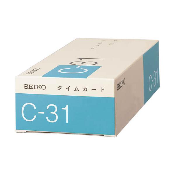 セイコーソリューションズ タイムカードＣ−３１ 月末・１５日締 Ｃ−３１カ−ド品番：C-31カ-ドJANコード:4974289490059お得な１０パックセット※メーカーの都合によりパッケージ及び内容量などが予告なく変更される場合があります。