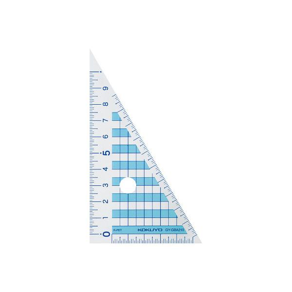 コクヨ 三角定規 再生ＰＥＴ樹脂製  １０ｃｍ目盛り ２種 ３０度・４５度  ＧＹ−ＧＢＡ２１０品番：GY-GBA210JANコード:4901480208985※メーカーの都合によりパッケージ及び内容量などが予告なく変更される場合があります。