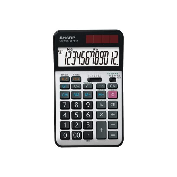シャープ 実務電卓 ＥＬ−Ｎ９４２Ｘ １２桁品番：EL-N942XJANコード:4974019761527※メーカーの都合によりパッケージ及び内容量などが予告なく変更される場合があります。