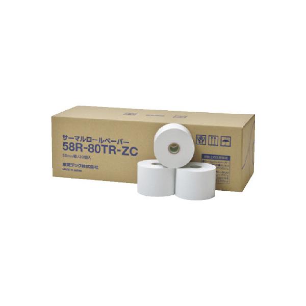 東芝テック 感熱ロールペーパー 幅５８ｍｍ×直径８０ｍｍ ２０巻入 ５８Ｒ−８０ＴＲ−ＺＣ−２０品番：58R-80TR-ZC-20JANコード:4519232003308※メーカーの都合によりパッケージ及び内容量などが予告なく変更される場合...