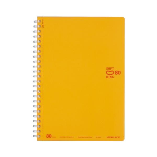 コクヨ ソフトリングノート ドット入り罫線   カットオフ Ａ５ ８０枚 オレンジ ス−ＳＶ３３８ＢＴ−ＹＲ品番：ス-SV338BT-YRJANコード:4901480326351※メーカーの都合によりパッケージ及び内容量などが予告なく変更さ...