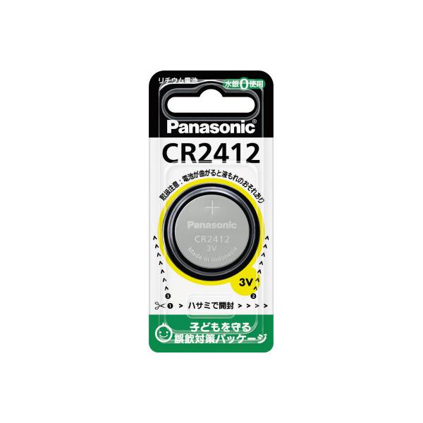 Ｐａｎａｓｏｎｉｃ コイン形リチウム電池 ＣＲ−２４１２Ｐ品番：CR-2412PJANコード:4549077927798※メーカーの都合によりパッケージ及び内容量などが予告なく変更される場合があります。