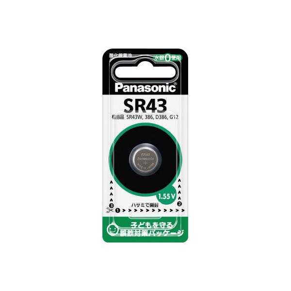 Ｐａｎａｓｏｎｉｃ 酸化銀電池 ＳＲ４３ １．５５Ｖ ＳＲ４３Ｐ品番：SR43PJANコード:4902704241658※メーカーの都合によりパッケージ及び内容量などが予告なく変更される場合があります。