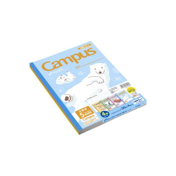 コクヨ キャンパスノート用途別アニマル ５ｍｍ方眼１０ｍｍ４Ｐ ノ−３０ＡＳ１０−５Ｘ４品番：ノ-30AS10-5X4JANコード:4901480369464※メーカーの都合によりパッケージ及び内容量などが予告なく変更される場合があります。