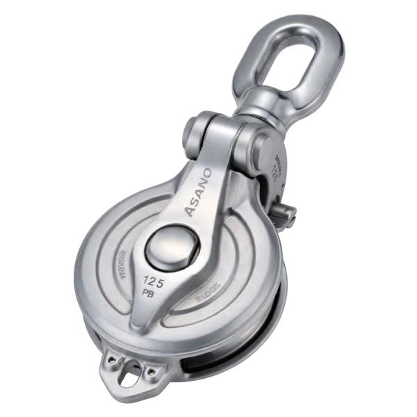 ・ステンレス滑車・強力ダルマブロックPB型・ベアリング入り・シールドベアリングを2枚に増やし回転性能を向上。・特殊ナットによりナットのゆるみを防止。・トグルピンのハズレ防止対策。・型式 : AK1854・シーブ径 : 125 mm・種類 :...