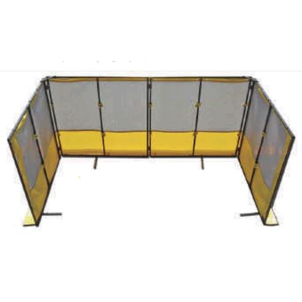 ・折り畳み式の飛散防止ネット・NETIS登録商品 : CB-120003-VE・スチール枠と樹脂ネットのセット品。・はつりガラ、飛び石などの飛散防止。・折りたたんで乗用車に積み込めます。・ジョイントが最大180°まで開く。・現場に合わせた形...