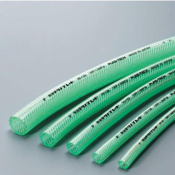 ・耐圧ホース・耐油テクノブレード・特殊樹脂を使用。・耐油性、柔軟性に優れる。・油用配管、工業用配管に適している。・ホース内の流体物を確認できる。・色: グリーン透明・内径: 38mm・外径: 48mm・許容圧力: 0.5MPa・許容曲げ半径...