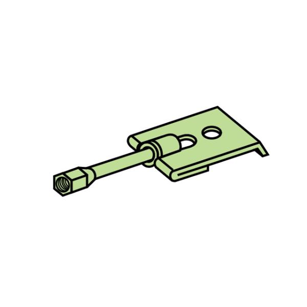 ・壁つなぎアンカー・足場つなぎアンカー・先付け施工タイプ・ALC版外壁用・縦張構法、横目地(目地幅10mm)用・型式: AL-125・壁厚: 100〜125mm・ボルト: BM-80(首下80mm、ねじ部20mm含む)・許容設計荷重(引張強...