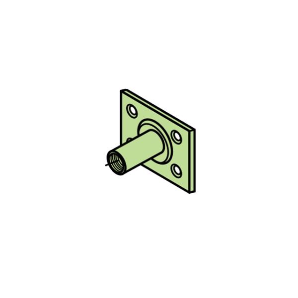 ・足場つなぎアンカー・先付け施工タイプ・ALC版外壁用・横張構法、縦目地直接型(目地幅15mm以上)・目地幅15mm以上・W1/2壁つなぎ用・軽量鉄骨または木造下地にビス止め。・型式: AL-125K・壁厚: 35、50mm・許容設計荷重(...