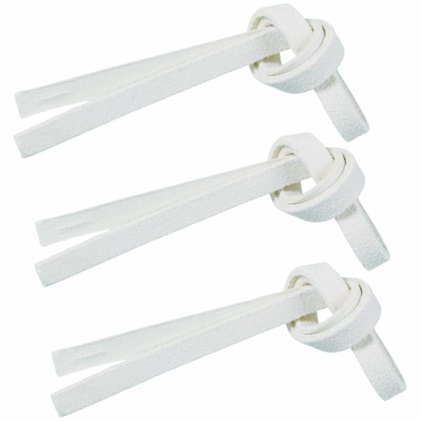 高品質にこだわって製作された、竹刀仕組みの際に物打ち（打突部付近）に巻く中結です。3本セットの商品です。皮革の産地として有名な播州（兵庫県南西部）姫路の職人が手掛けた上質の国産吟革だけを厳選して使用。高い耐久性を誇ります。強靭である一方、し...