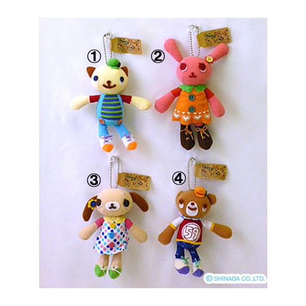 おしゃれをしてみんなでパーティ?いぬさん、くまさん、ねこさん、うさぎさん、みんなそれぞれおしゃれをして出かけるようです。サイズ：約縦12cm×横6cm×奥3ｃｍ素材：ポリエステル対象年齢：7歳から