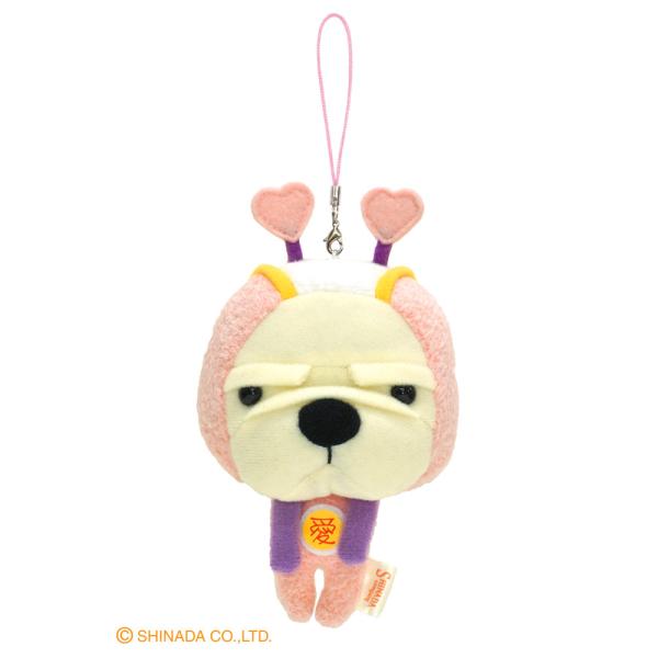 おっさん顔の子犬ブルなぎお（女のこ♀）。可愛いワンコ目指し日々精進。そんななぎおが強いワンコにあこがれてヒーローコス。鏡の前で決めポーズの研究。いつかビームを出したいと思っています。サイズ：約高10×幅7×奥6cm素材 : ポリエステル対象...