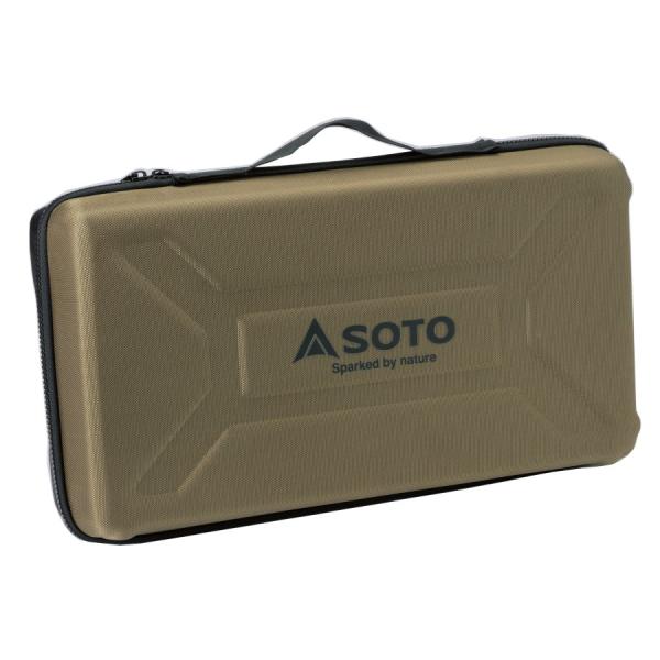 ゴトクや火口等を衝撃からカバーできる専用ハードケース。2バーナーと風防、CB缶2本を収納でき、 オプションのサイドテーブルも同梱 可能です。●外形寸法幅530X奥行130X高さ290mm 　　　　●重量950g　●材質EVA樹脂、ナイロン