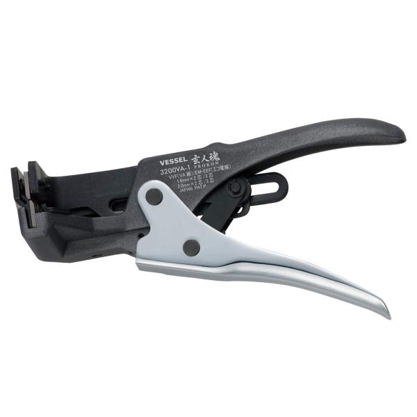 【商品概要】適用電線:VVF(VA線)/1.6mm×2芯・1.6mm×3芯、EM-EEF(エコ電線)/2.0mm×2芯・2.0mm×3芯本体重量:370g全長:180mm切り込み深さを5段階で調整でき、さまざまなメーカーの被覆に対応します。...