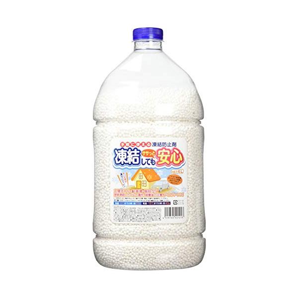 ・  4L・玄関まわりや駐車場、階段など翌朝凍結したくない場所、降雪後の圧雪、アイスバーンにササっとまくだけ・ボトル入りだから手を汚さず手軽にまける・持ち運びや保管に便利・塩化カルシウムを使用した便利なペットボトル入凍結防止剤です。・これ一...