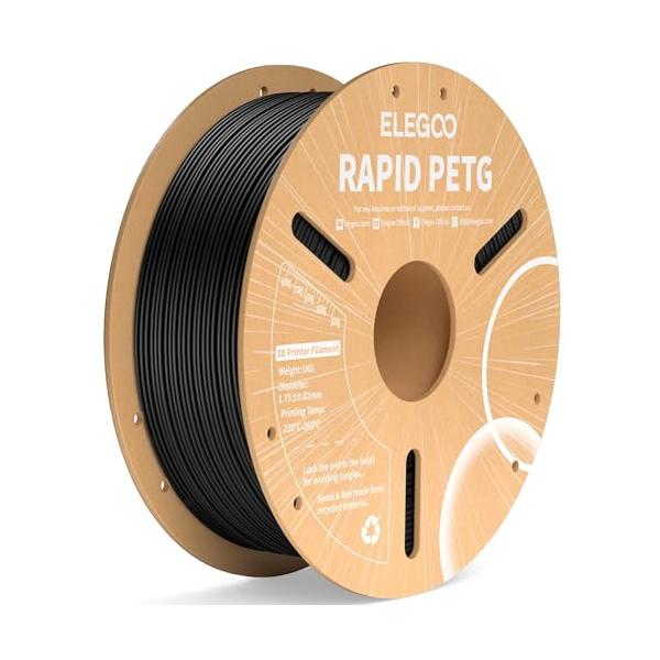 ブラック/-/-・Color:ブラック・30-600mm/秒の印刷速度強化された流動性により、ELEGOO 高速 PETGフィラメントは急速に溶けてスムーズに流れ、最大600mm/秒の高速印刷を可能にします。品質に妥協することなく、プロジェ...