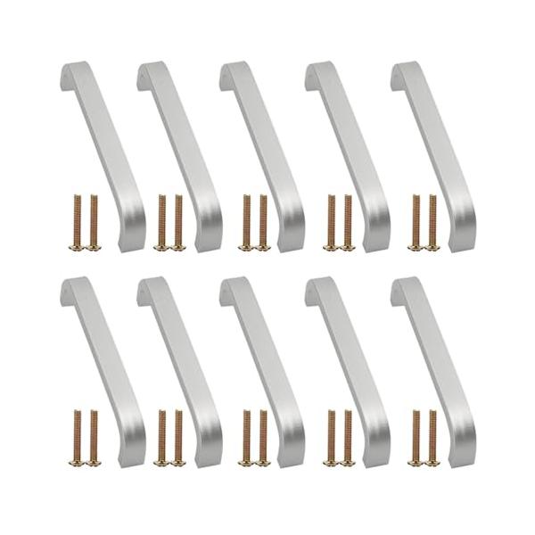 シルバーホワイト/-/HEJINGYUN-1・高品質素材当社のドアハンドルは高品質のアルミニウム合金で作られており、耐食性と耐久性に優れています。美しいシルバーホワイトの外観は、さまざまなドアやキャビネットと完璧にマッチし、生活環境全体のス...