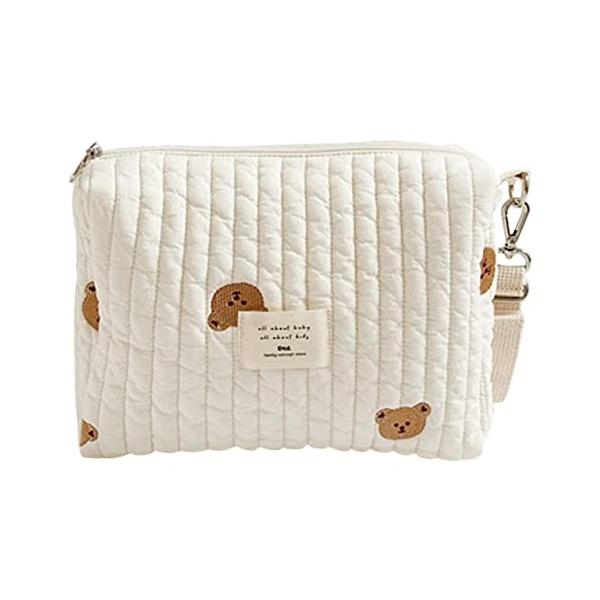 ?マチあり見た目以上の 大収納 85gの軽量本体は韓国発祥イブル素材 で使用したポーチです? キルティング 生地感が肌触りも良くしながら 軽量 に仕上げてます? マチあり で抜群の収納力?? オムツ は大体8枚 入れることができるので、 オ...