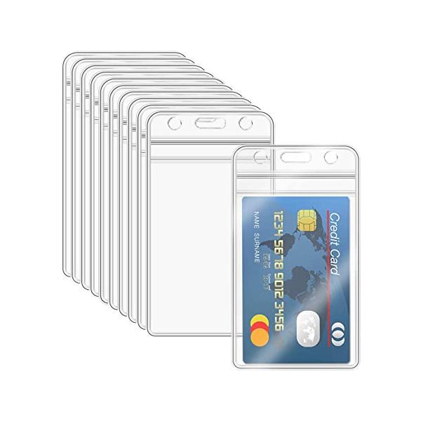 ・10個入  ・・Color:10個入・商品仕様：サイズ：外寸：11x7cm。 内寸：9x6.5cm縦x横 。材質：塩化ビニール（PVC ）。数量：10枚入り 縦型。・透明で防水：内側のカード情報が見やすい透明なデザインと防水性のある防水デ...