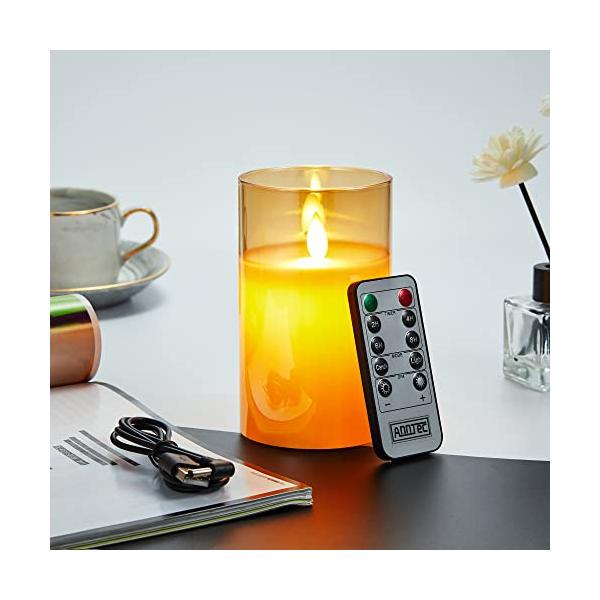 Usb 充電 式-/S（7.5*10cm）/-・Size:S（7.5*10cm）・ユニークなデザインこのフレームレスキャンドルLEDは、本物のワックスでできており、家の装飾、ハロウィーン/クリスマスの装飾などのお祝いの雰囲気に非常に適してい...