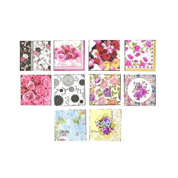 ・混合カラー ３３ｃｍ×３３ｃｍ ・サイズ　３３ｃｍ×３３ｃｍ・10種類　各1枚入　合計10枚入り・デコパージュなど自宅クラフトにも使えます