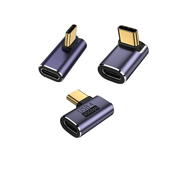 100W 3種類セット/-/-・Color:100W 3種類セット・1.USB-C L字 変換アダプタUSBコネクタ-- タイプC オスからメスに変換するL字アダプタです。・2.直角設計90度直角設計で、ケーブルの抜き差しが便利になります。...