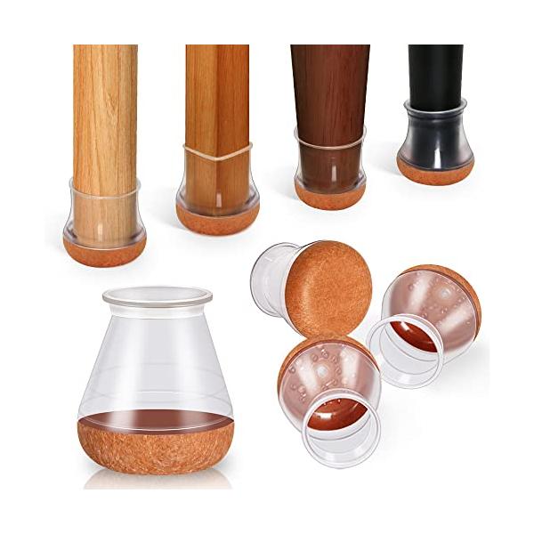 ・透明-16pcs S対応14〜18mm JPMG・・Size:S対応14~18mmColor:透明-16pcs・360°包み込みフェルトパッド 椅子の脚フロアプロテクターのフェルトパッドは、椅子のエッジをより良く包み込むため、はるかに厚く...