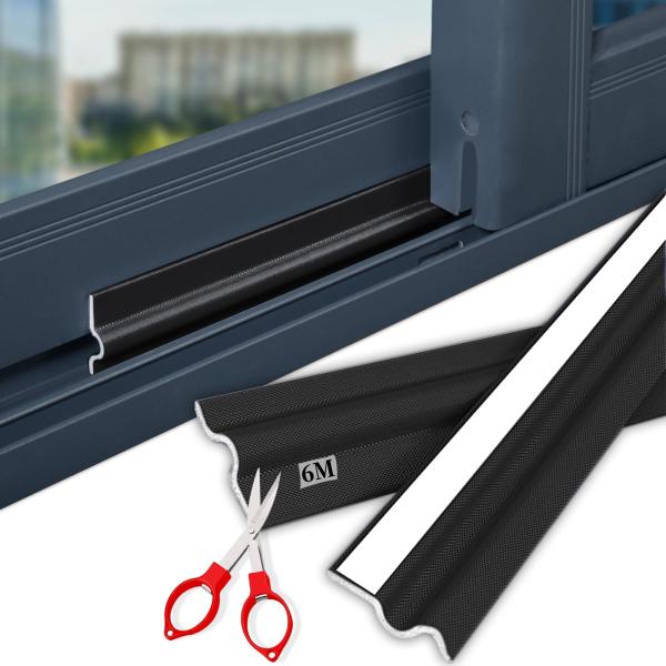 ・ブラック 6M ・・Size:6MColor:ブラック・隙間テープサイズ：隙間テープ長さ6 m、幅30mmはナイロンPEとPUフォームから作られており、環境に優しく、防水で異臭がありません。色：ブラック。ドア隙間テープセットにははさみが付...