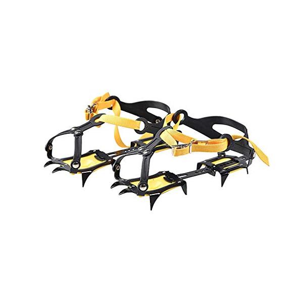 素材：マンガン鋼+TPU・温度範囲：-35?+ 60度。・穏やかな雪と氷の舗道と低高度の氷の下3000メートルの低高度に適しています。 海抜3000メートル以上の氷は使用しないでください。・サイズ調整可能：19.5cm-32.0cmまでの靴...