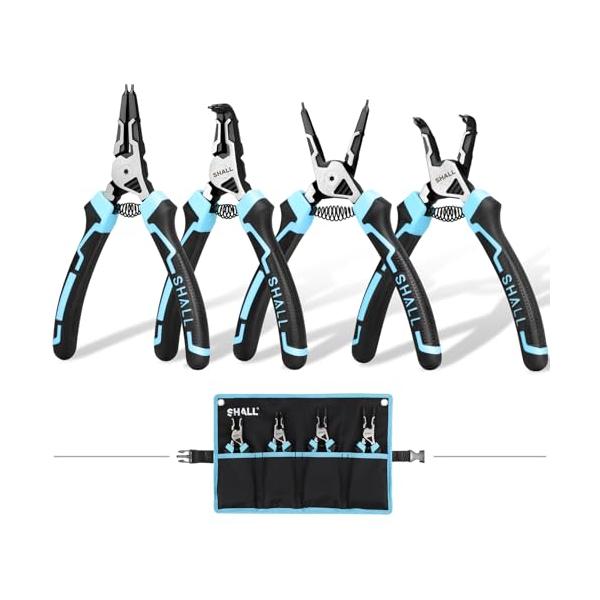 ブルー/-/-・セット内容- サークリップ プライヤー セットには、7178mmのインナー/アウター サークリップ プライヤー 4 個が含まれます: ストレート インナー サークリップ プライヤー 1 個、90 度角度インナー サークリップ...