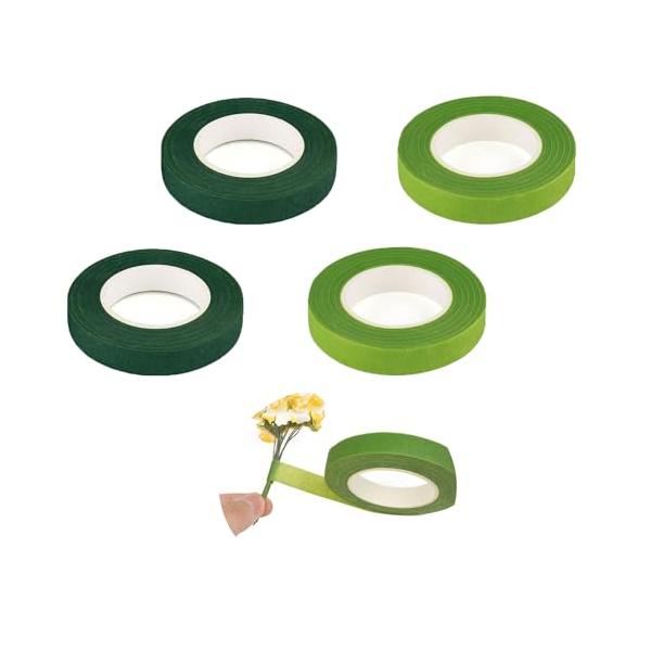 -/-/LWH-205・パッケージの内容：浅い緑テープx2個、深い緑テープx2個、サイズ：長さ270cmx幅1.2cm、重量：約23g/個。・高品質の素材このフローラテープは、テクスチャ付き紙＋水ベースの接着剤材を採用しており、高品質で耐久...