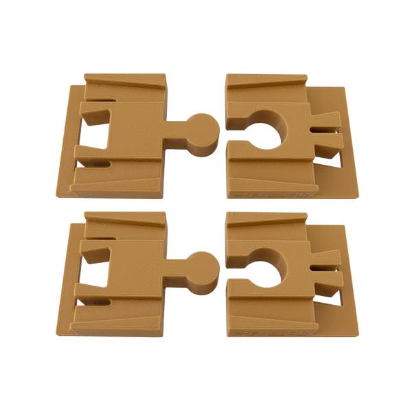 相互接続 ショート ブラウン（木製風）・・Style:相互接続 ショート ブラウン（木製風）・日本製画期的変換レールシリーズ（ショートタイプ：プラレール・BRIO木製レール用に対応）・ショートタイプが新登場相互接続変換レール凹凸のセット（シ...