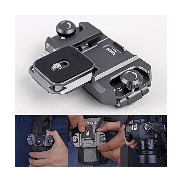 ・ブラック  ・XQD1クイックリリースシステム：XILETUはクイックリリースシリーズを開発し、カメラとアルカスイス対応できクイックリリースプレートの装着状態で、カメラホルスターとショルダーストラップの間に、素早く切り替えることを実現しま...