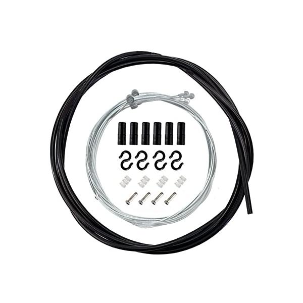 ブラック/-/w1・Color:ブラック・ブレーキケーブルセット：ブレーキ付きケーブルセットで、4本の内制動ケーブルを得ることができます。古いブレーキの代わりに、ロープを引くのに十分です。使用寿命が長いです。・パッケージ内容：ブレーキケーブ...