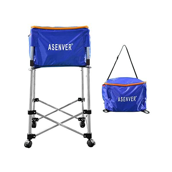 ・ブルー ワンサイズ ・・Color:ブルー・本商品は高さ調節機能キャスター付ボールバスケットです。とっても軽くて移動の簡単なキャスター付きなので、収納したり、移動も楽々・テニスボールが160個くらい入る程大きさです。・カゴサイズ:　38×...