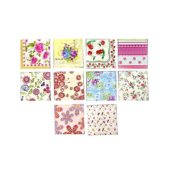 ・チェリー ３３ｃｍ×３３ｃｍ ・サイズ　３３ｃｍ×３３ｃｍ・10種類　各1枚入り　　合計10枚入・デコパージュなど自宅クラフトにも使えます