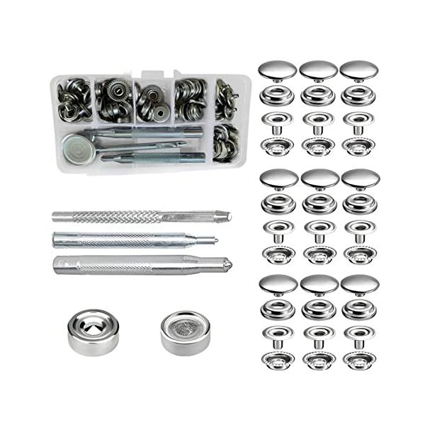 シルバー/-/-・??1.製品パッケージ情?：数量：18セット+4個レザークラフト工具+収納ボックス、カラー：シルバー。・??2.高品質のマテリアル：高品質のステンレス鋼でできており、光沢もありますが、錆びにくくて耐久性が抜群です、優れた耐...