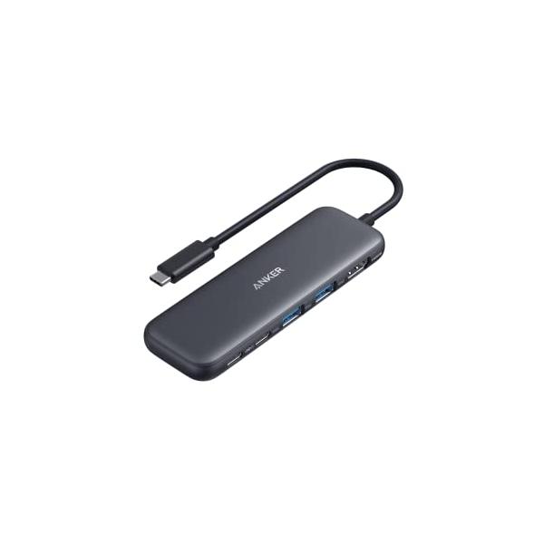 ・ブラック  A8355・5つのポートを1つに：パススルー急速充電が可能なUSB Power Deliveryに対応したUSB-Cポート、4K 30Hz 対応のHDMIポート、データ転送用USB 3.2 Gen1 対応 5 Gbps のUS...