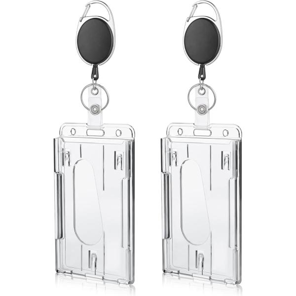 商品仕様パッケージには縦型透明プラスチックバッジホルダー2個とバッジリール2個が含まれます。 IDホルダーは2.1 x 3.5インチで、ほとんどのクレジットカードサイズの標準カードに適しています。・品質素材透明度と耐久性を持つように設計され...