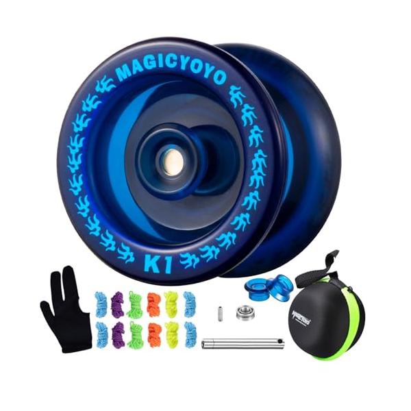 A-ブルー。ブルー/Responsive yoyo for beginners/MYY-K1・パッケージ個数:1・初心者向けレスポンシブヨーK1MAGICYOYO K1-Plus ヨーヨーは通常のフレーティングベアリングを装備し、反応性の高...