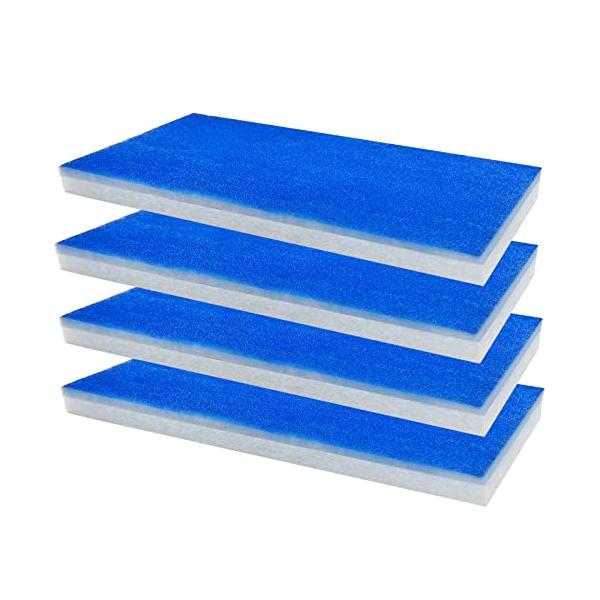 4枚セット/-/-・Color:4枚セット・サイズ：約40.6×18.3×3cm（L x W x H）、カラー：ブルー＆ホワイト・用途：スプレーブース用のプレフィルターです。・細かいポリエステル繊維を圧縮しシートにしたものを何枚も重ねて更に...