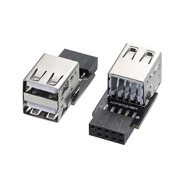 USB二重層 2pack/USB2.0 AdapterDual/USB 2zhuan・Color:USB二重層 2pack・パッケージ個数:1・USB 2.0 9pinヘッダーから2つのUSB 2.0 Aメスポートを拡張します。2つのデバイ...