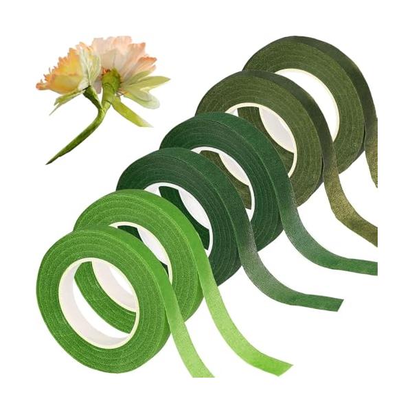 グリーンカラー+淡いグリーン+芝生のグリーン/-/xr・セット内容：フローラルテープ6個セット；横幅1.2CM、全長約27M；グリーンカラー*2pcs+淡いグリーン*2pcs+芝生のグリーン*2pcs；さまざまなニーズに合わせて3色からお選...