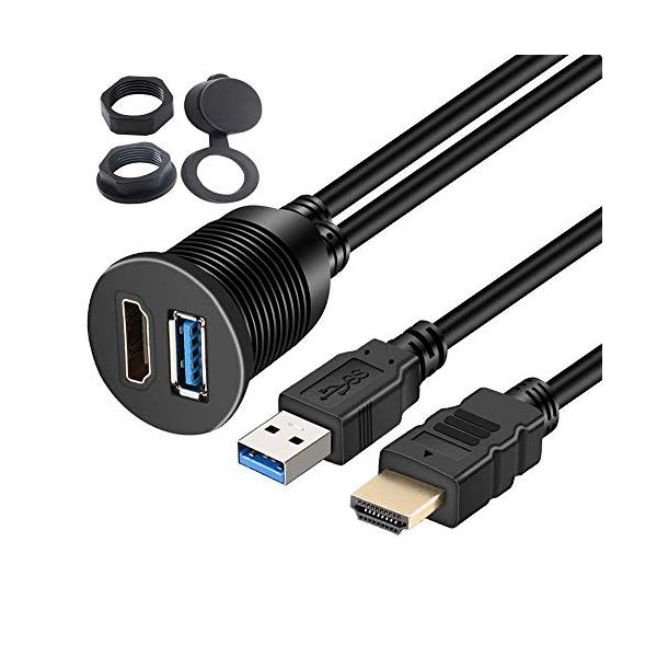 黒/-/-・スズキ新型ジムニー&amp;シエラJB64/74 専用 ジャスビーオリジナルのHDMI&amp;USBソケットセットです。 純正でも設定のないUSB＆HDMIソケットとなっておりナビと接続することにより純正ルックでスマートに接続...